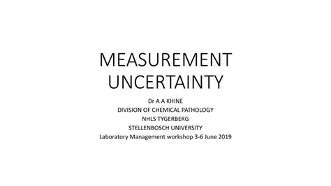 PPT MEASUREMENT UNCERTAINTY PowerPoint Presentation Free Download ID