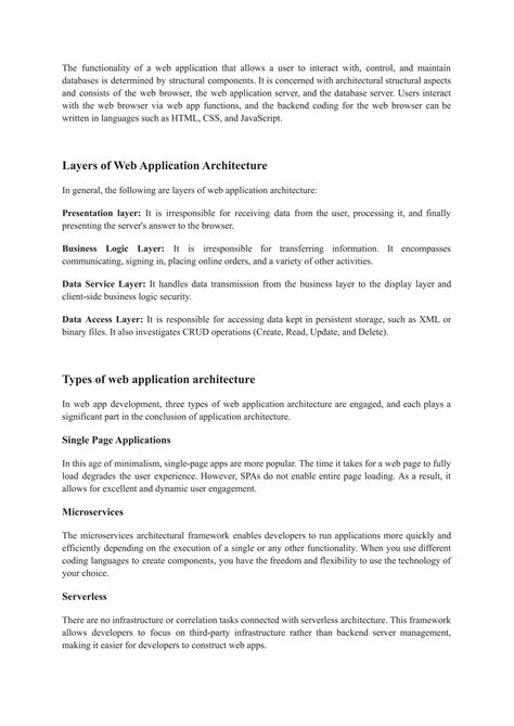 Web Application Architecture Everything You Need To Know About Pdf