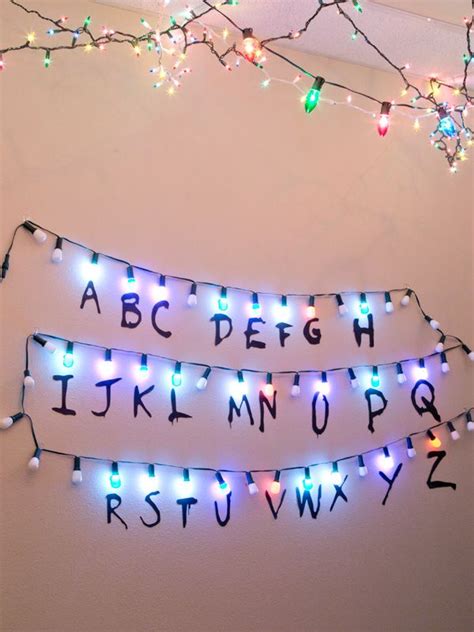 Stranger Things Alphabet Sign With Lights Code Stranger Things Bedroom Ideas Diy Stranger