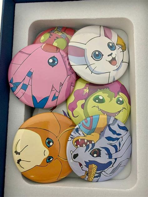 Bandai Digimon Circus Piyomon Blind Box Figure With Box And Free Set Of Digimon Pin Badges