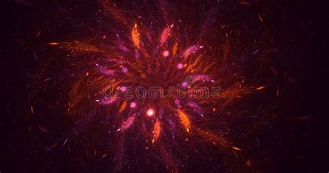 3d Rendering Abstract Multicolor Technology Fractal Light Background