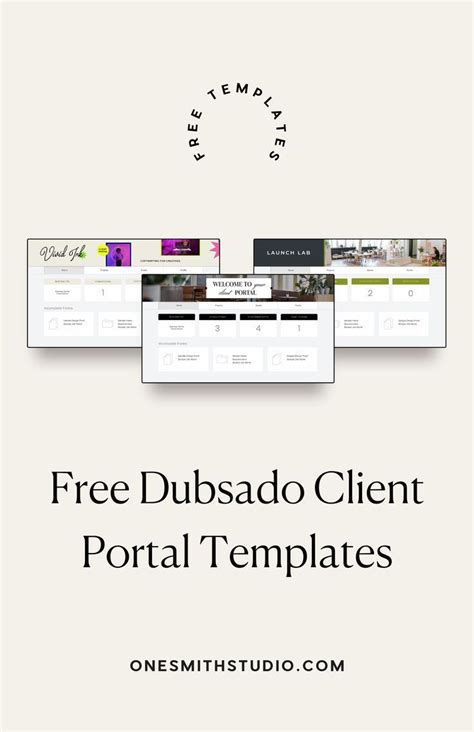 Dubsado Client Portal Design Template One Smith Studio In 2022