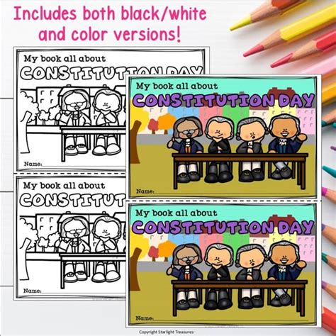 Constitution Day Mini Book For Early Readers Usa Constitution Us