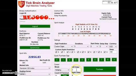 Easy Profit In Digit Matches Binary With Tick Brain Analyzer Youtube