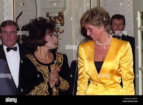 The Princess Of Wales R Talking With Welsh Singer Shirley Bassey L At The Gala Evening In