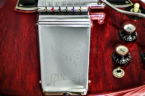 Closeup Of Guitar Tone And Volume Witch Hat Knobs With Lyre Maestro