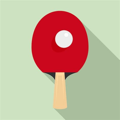Premium Vector Ping Pong Racket Icon Flat Illustration Of Ping Pong Racket Vector Icon For Web