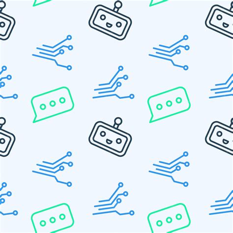 Premium Vector Ai Chatbot Seamless Pattern Design Artificial