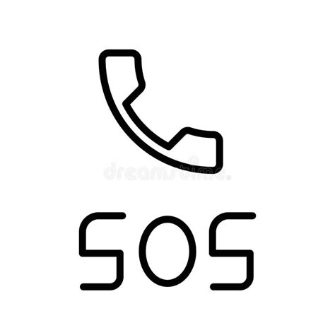 Sos紧急图标徽标符号轮廓 向量例证 插画 包括有 拨号 警察 信息 购买权 紧急 发光 连接数 332557259