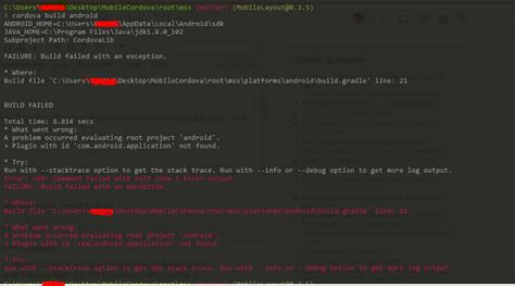 Cordova Build Android Failed Where Android Studio Is Buiilding App