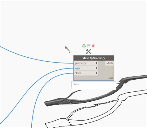 mesh bygeometry returning null but still creating a civil3d mesh which