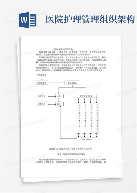 医院护理管理组织架构 Word模板下载 编号lozpvrwx 熊猫办公