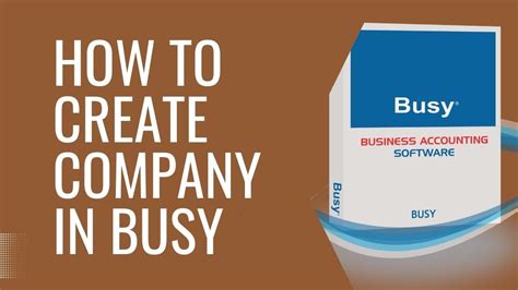 How To Create Company In Busy Ll Busy Ma Company Kasari Create Garne