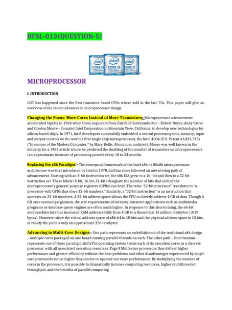 Microprocessor Report Pdf Central Processing Unit Multi Core