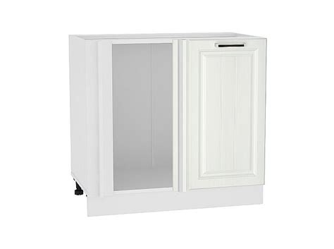 Шкаф нижний угловой Прага НУ 990М Белое дерево Белый купить недорого по цене от 7 155 руб в