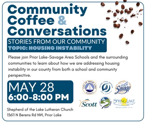 Community Coffee And Conversations Topic Housing Instability