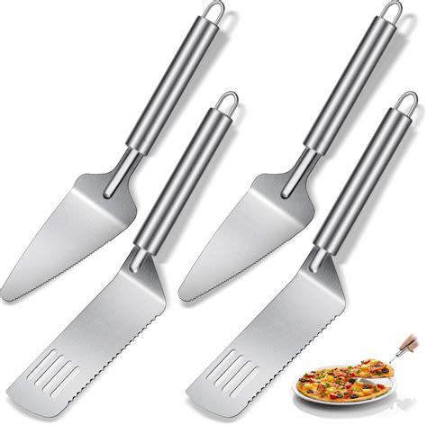 4 Pieces Pie Server Set Stainless Steel Pie Spatula