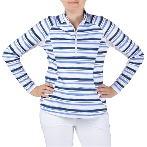 Pebble Beach Striped Quarter Zip Pull Over Pga Tour Superstore