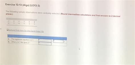 Solved Exercise Algo LO The Following Sample Chegg Com