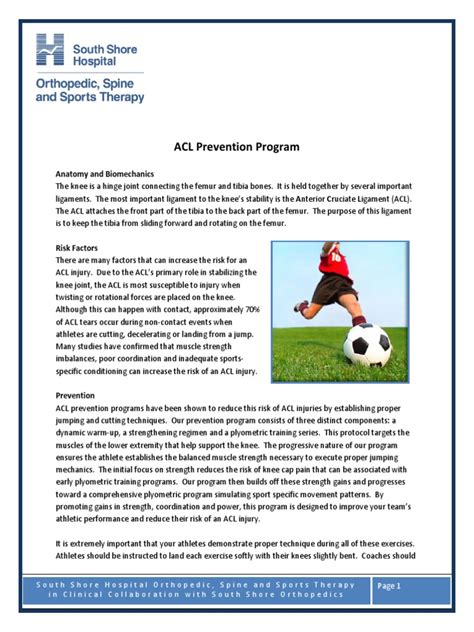 Acl Prevention Program Pdf Musculoskeletal System Lower Limb Anatomy