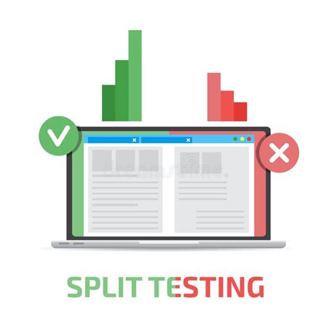 A B Comparison Split Testing Stock Vector Illustration Of Business