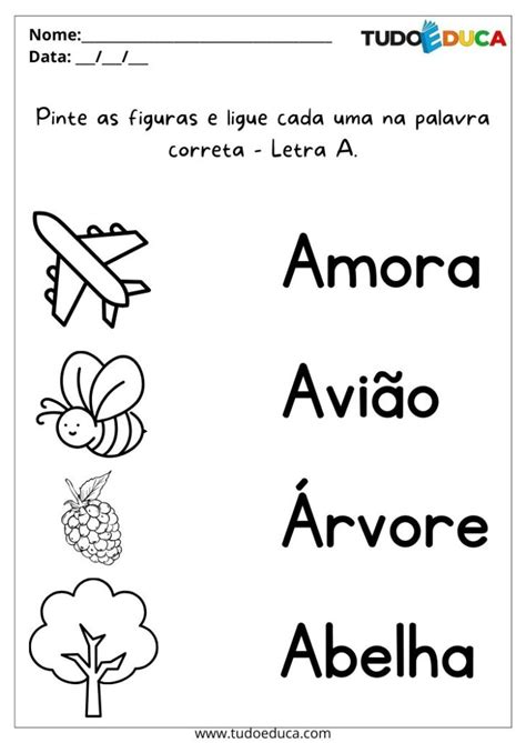 Atividades De Alfabetização Para Autismo Para Imprimir
