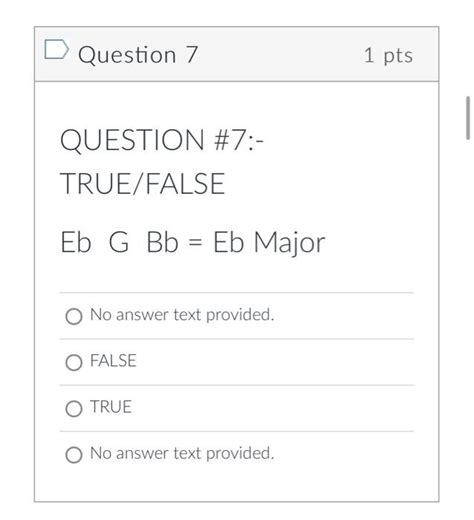 Question 6 1 Pts QUESTION 6 TRUE FALSE BbF Bb Chegg