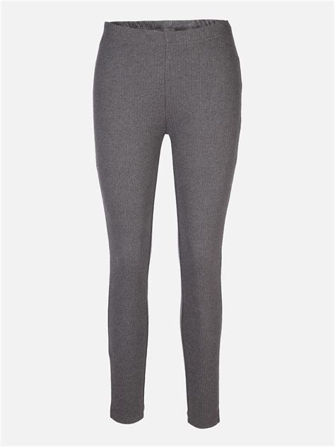 Damen Strick Leggings Grau Mel L 868579 Graumel 8