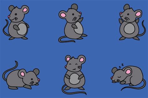 Premium Vector Cute Mouse Character Cartoon Style