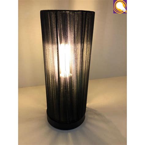 European Style Round Black E27 Bulb Holder Table Lamp Warmwhite Bulb