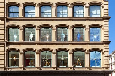 Naked Puppets In The Windows Of An Old Historic Facade Editorial Photo
