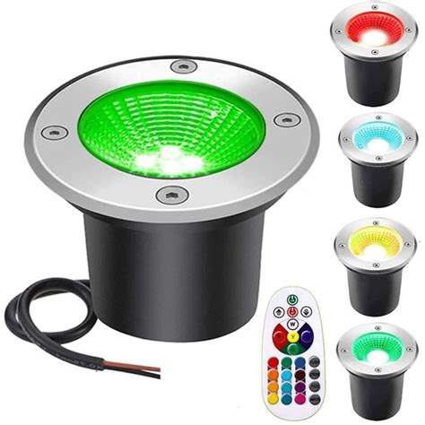 Lampe encastrable Exterieur Color W étanche Spot LED RGB Changements de Couleur V V