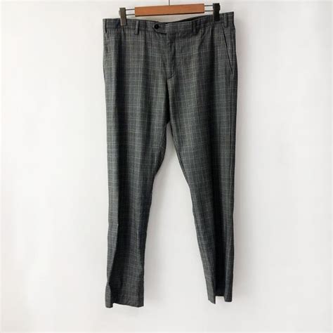 조르지오 아르마니 체크 슬랙스 정장 바지 36 38 헬로마켓