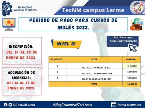 Cursos De Inglés Ene Jun 2023 Instituto Tecnológico De Lerma