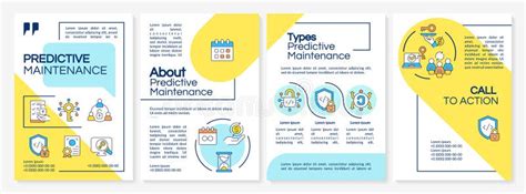 Software Licenses Types Blue And Yellow Brochure Template Stock Illustration Illustration Of