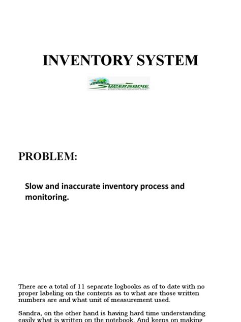 inventory system proposal pdf