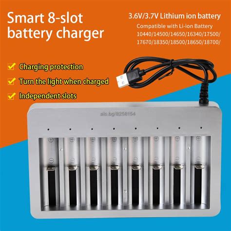 Зарядно Usb Charger 18650 08u за 8 батерии 18650 Li Ion батерии