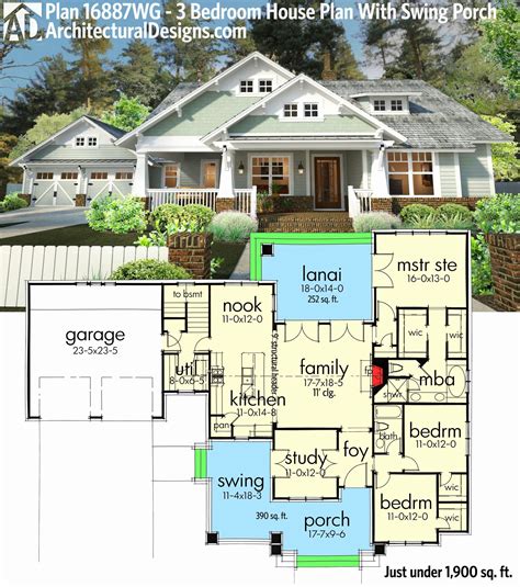 One Story House Plans With Garage In Front House Plans
