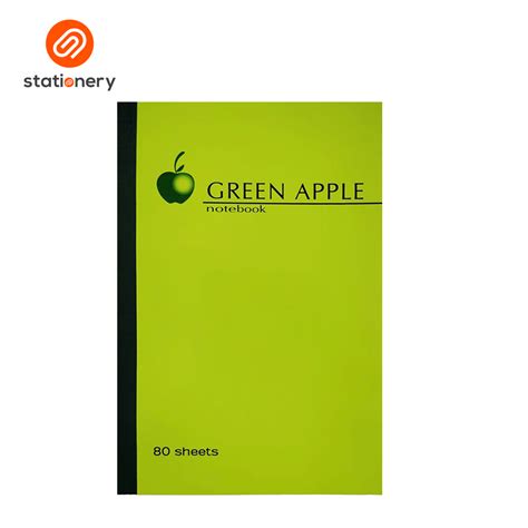 Green Apple Padded Notebook 80lvs Sm Stationery
