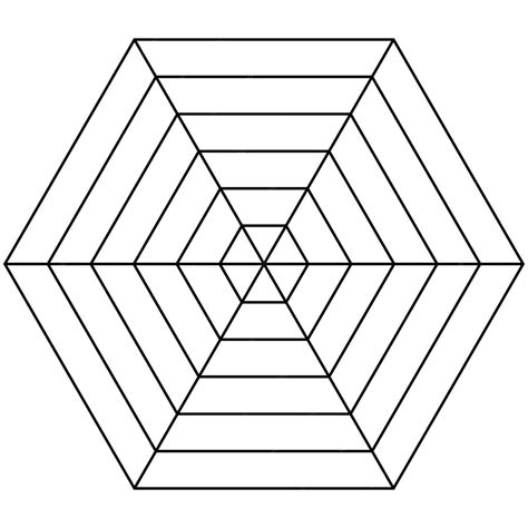 육각 레이더 템플릿 거미 메쉬 차트 다이어그램 거미 6s 빈 육각 레이더 차트 템플릿 프리미엄 벡터