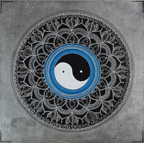 Painting Art And Collectibles Yin Yang Dot Mandala Pe