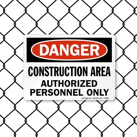 Osha Construction Area Authorized Personnel Only Sign Security Signs