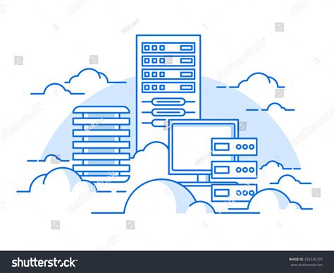 Cloud Service Internet Computer Communication Information Stock Vector Royalty Free 335336729