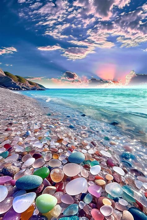 5d Diamond Painting Colorful Glass Beach Kit Bonanza Marketplace