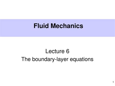 PPT Fluid Mechanics PowerPoint Presentation Free Download ID