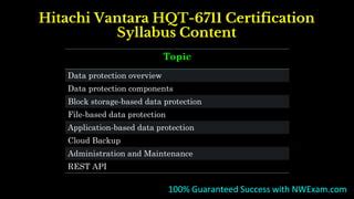 How To Prepare For Hitachi Vantara HQT 6711 Certification Practice