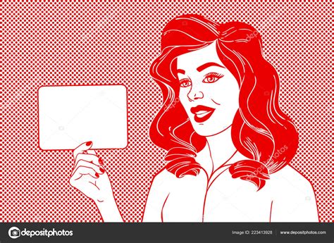 Pop Art Woman And Empty Speech Bubble Stock Vector By ©kalita