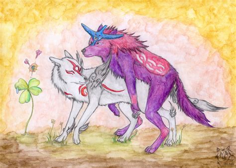 Rule 34 2010 Amaterasu Amaterasu Okami Artist Logo Canid Canine Capcom Closed Eyes Clover