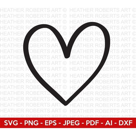 Heart Outline Svg Heart Svgsketch Hand Drawn Heart Svg V Inspire