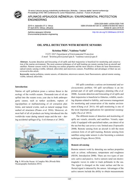 PDF OIL SPILL DETECTION WITH REMOTE SENSORS